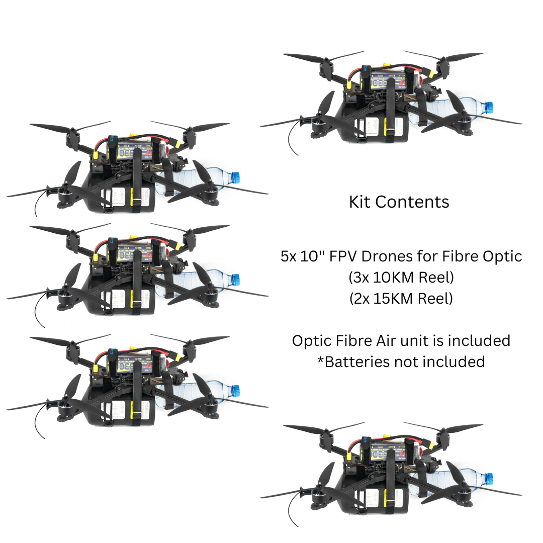 10" Fibre Optic FPV Drone Starter Kit (5x drones) – Unmanned Tech