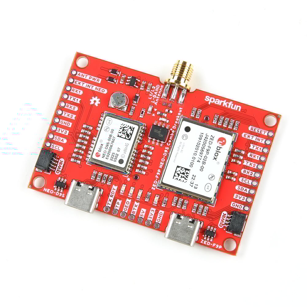 SparkFun GNSS Combo Breakout ZED-F9P NEO-D9S - High Precision GPS ...