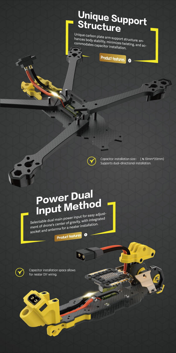 SpeedyBee Mario 5 FPV Drone Frame - 5 Inch Racing Quadcopter Frame ...