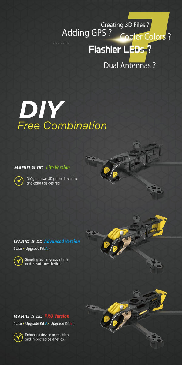 SpeedyBee Mario 5 FPV Drone Frame - 5 Inch Racing Quadcopter Frame ...