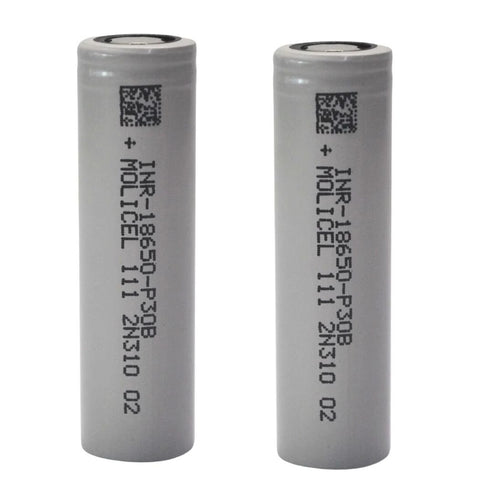 2pc Molicel INR-18650-P30B 3000mAh 30A Lithium Ion Battery – Unmanned Tech