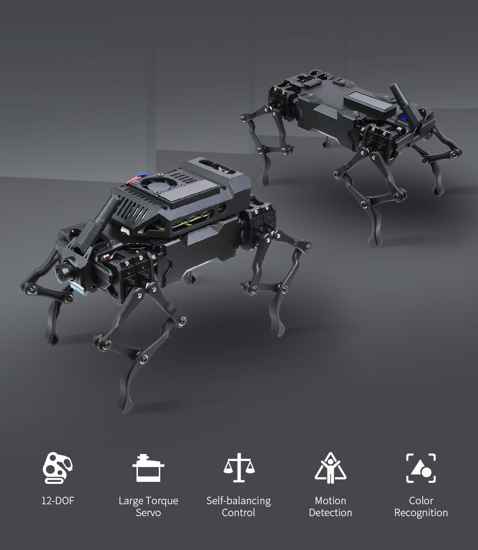 WaveGo Open Source 12 DOF Quadruped Bionic Dog Robot – Unmanned Tech